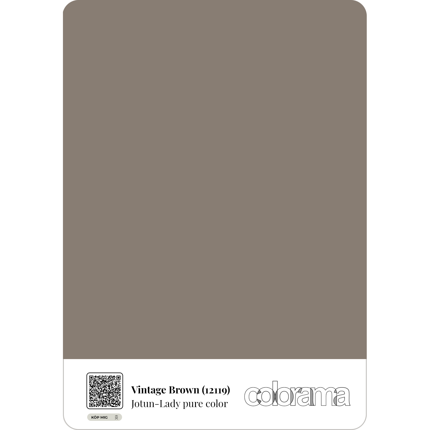 Jotun - Vintage Brown (12119) - Lady Pure Color - Färgprov - A4 | Colorama