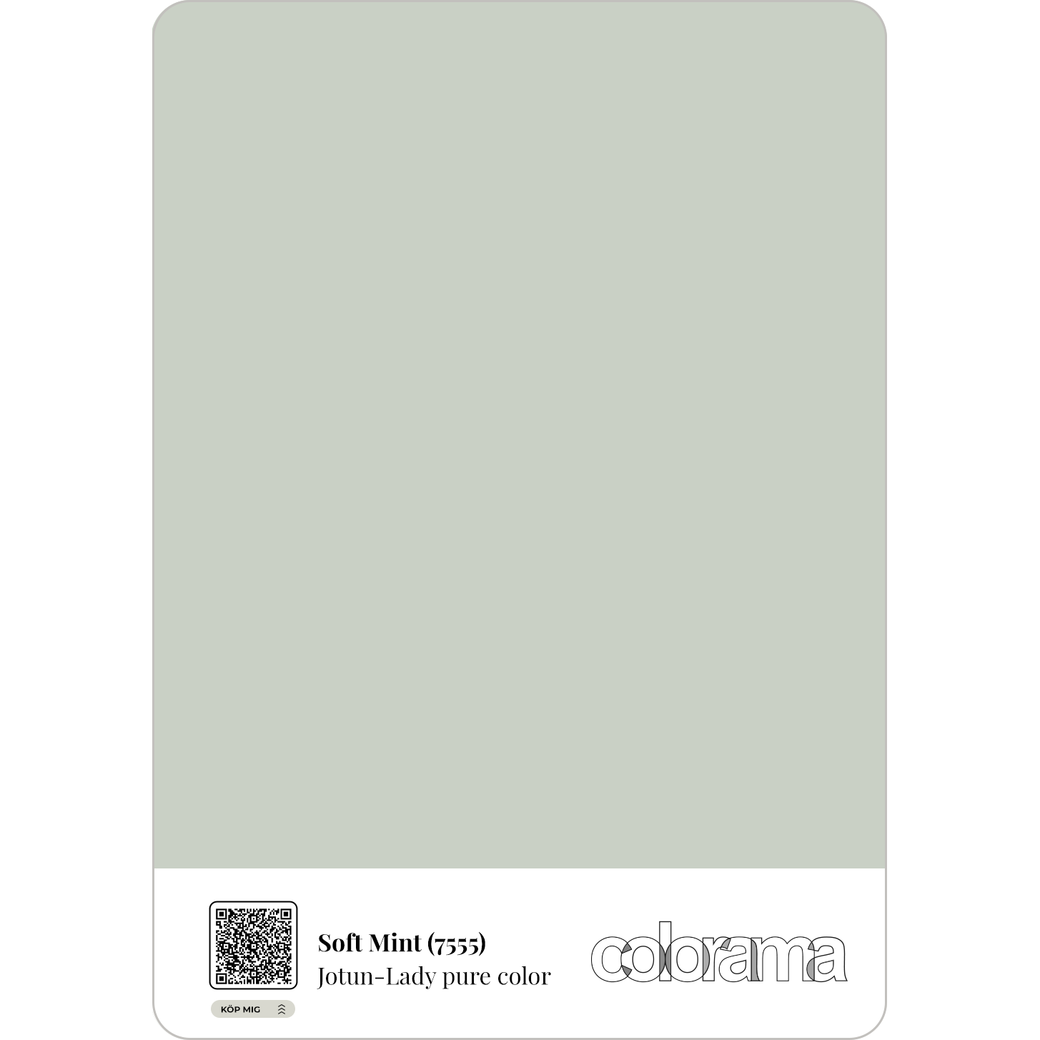 Jotun - Soft Mint (7555) - Lady Pure Color - Färgprov - A4 | Colorama