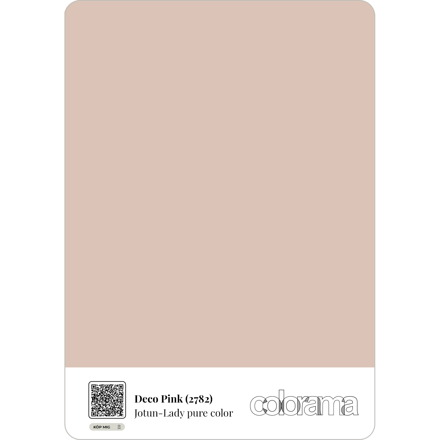 Jotun - Deco Pink (2782) - Lady Pure Color - Färgprov - A4 | Colorama