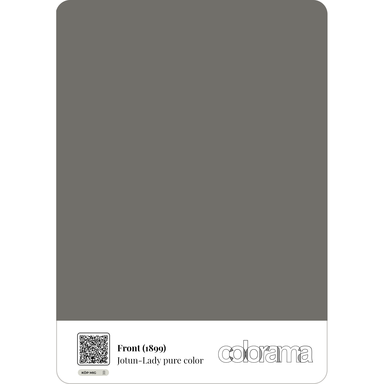 Jotun - Front (1899) - Lady Pure Color - Färgprov - A4 | Colorama
