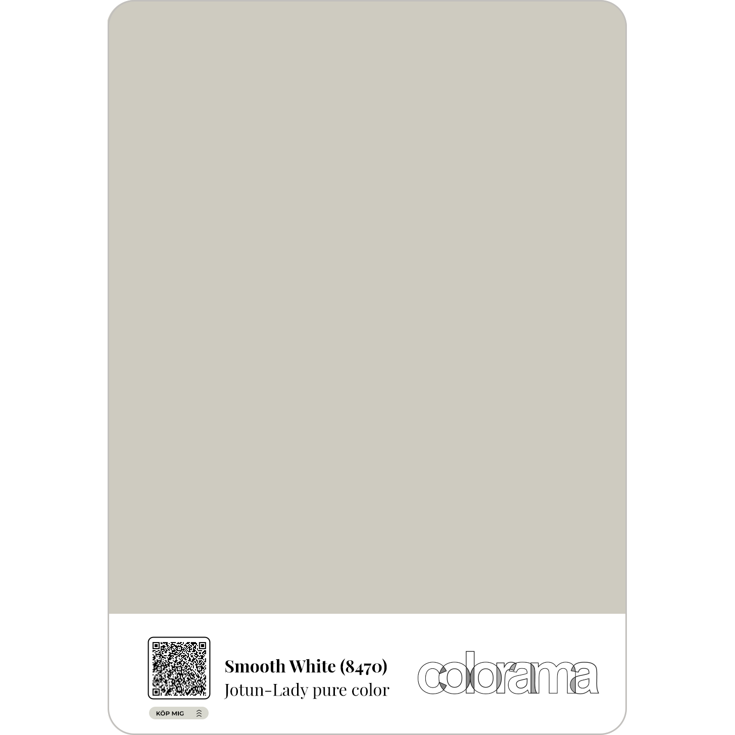 Jotun - Smooth White (8470) - Lady Pure Color - Färgprov - A4 | Colorama