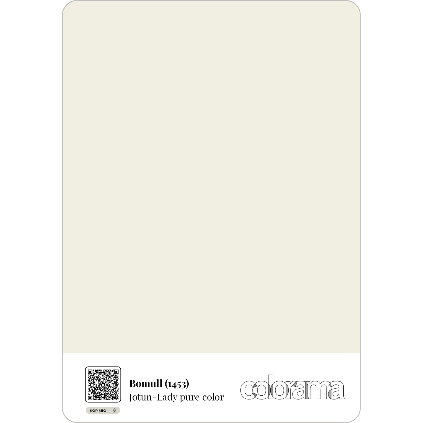 Jotun - Bomull (1453) - Lady Pure Color - Färgprov - A4 | Colorama