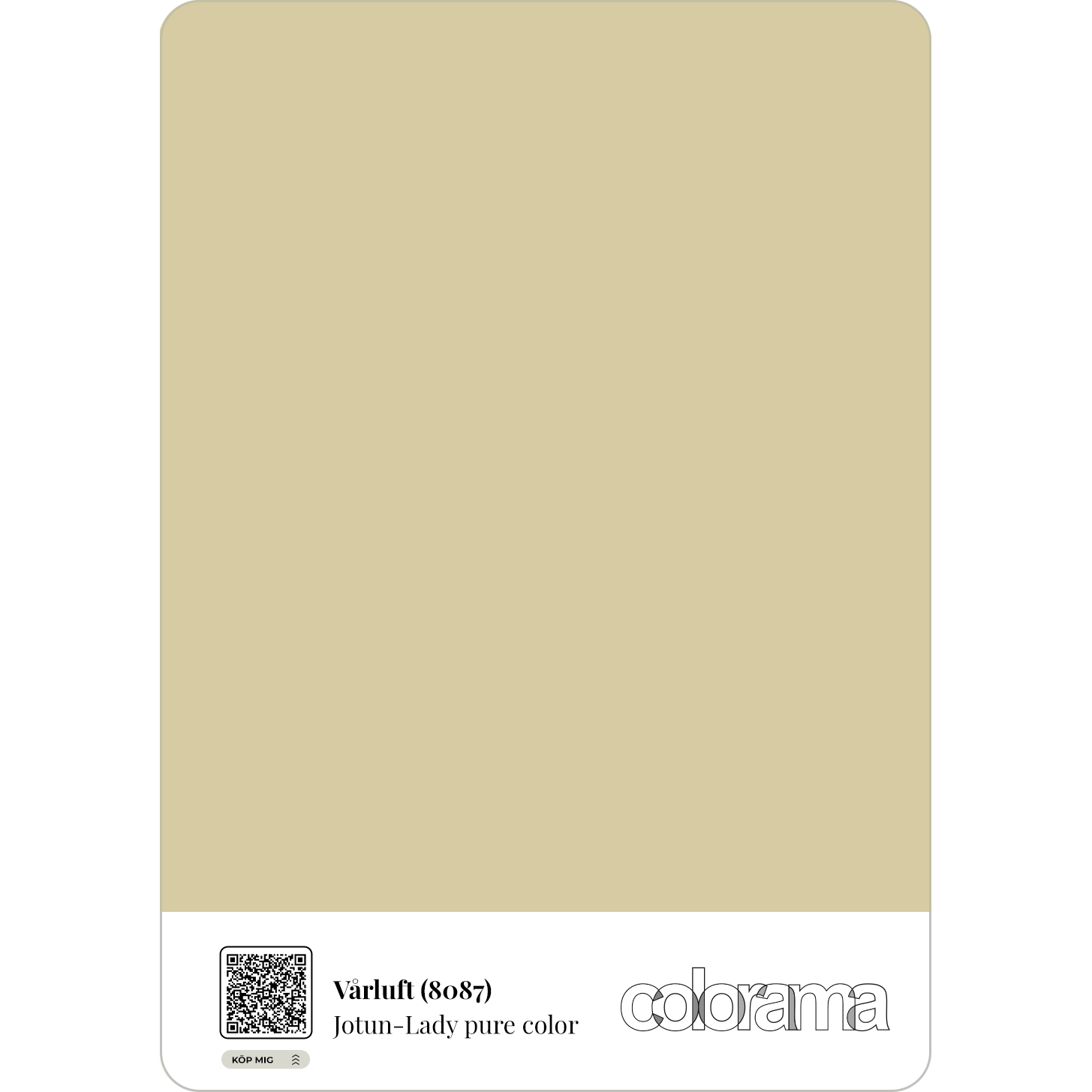 Jotun - Vårluft (8087) - Lady Pure Color - Färgprov - A4 | Colorama