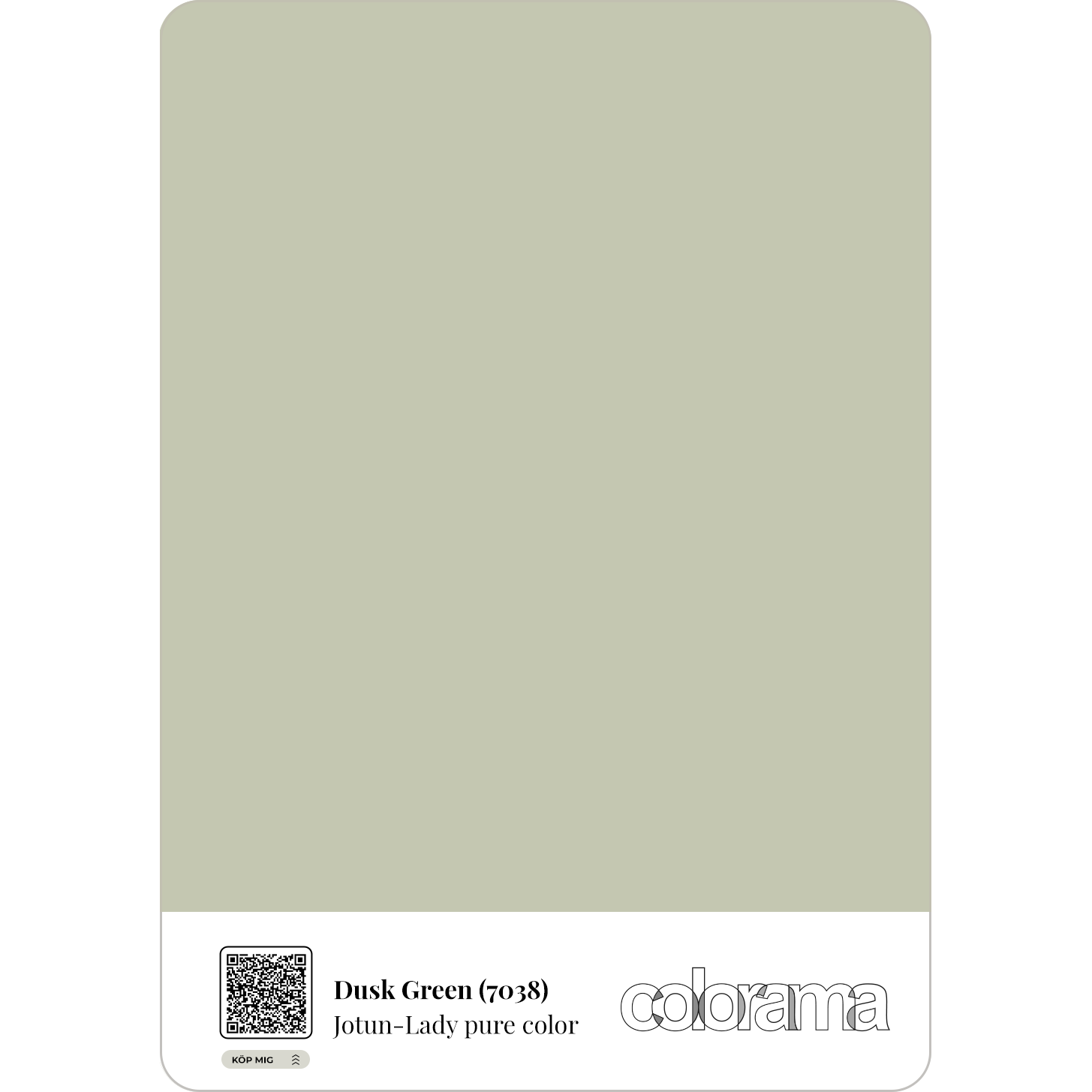 Jotun - Dusk Green (7038) - Lady Pure Color - Färgprov - A4 | Colorama