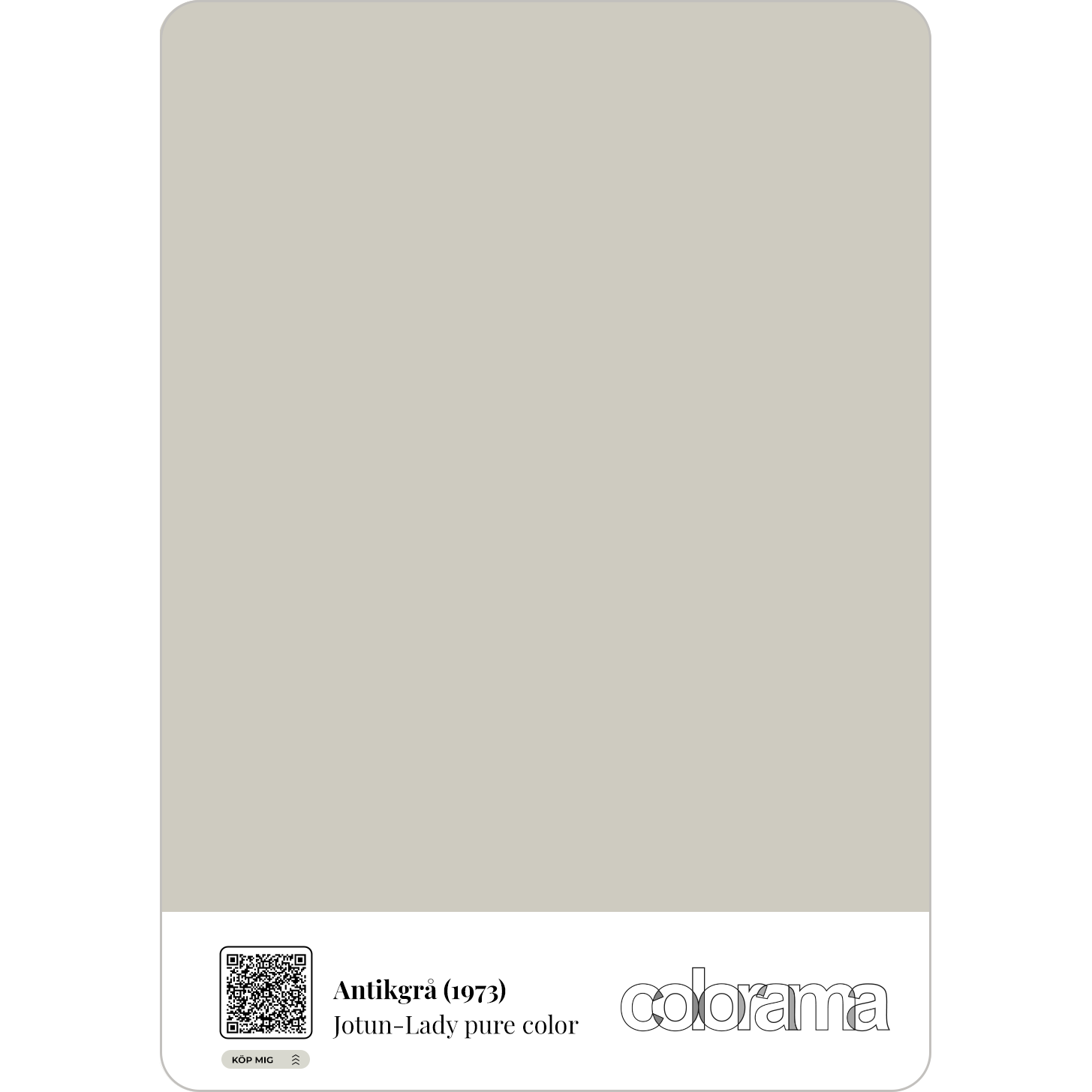 Jotun - Antikgrå (1973) - Lady Pure Color - Färgprov - A4 | Colorama