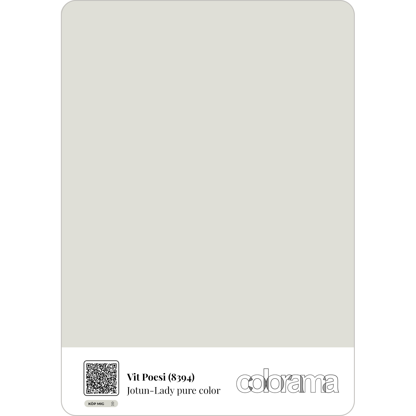 Jotun - Vit Poesi (8394) - Lady Pure Color - Färgprov - A4 | Colorama