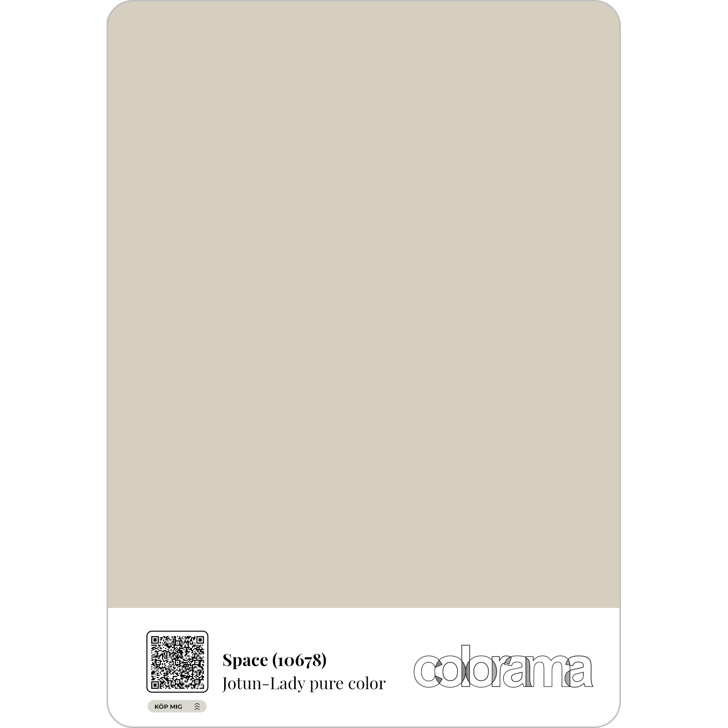 Jotun - Space (10678) - Lady Pure Color - Färgprov - A4 | Colorama