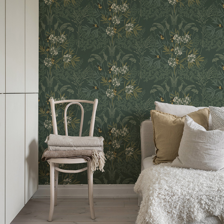 Strandäng, grön tapet | Colorama