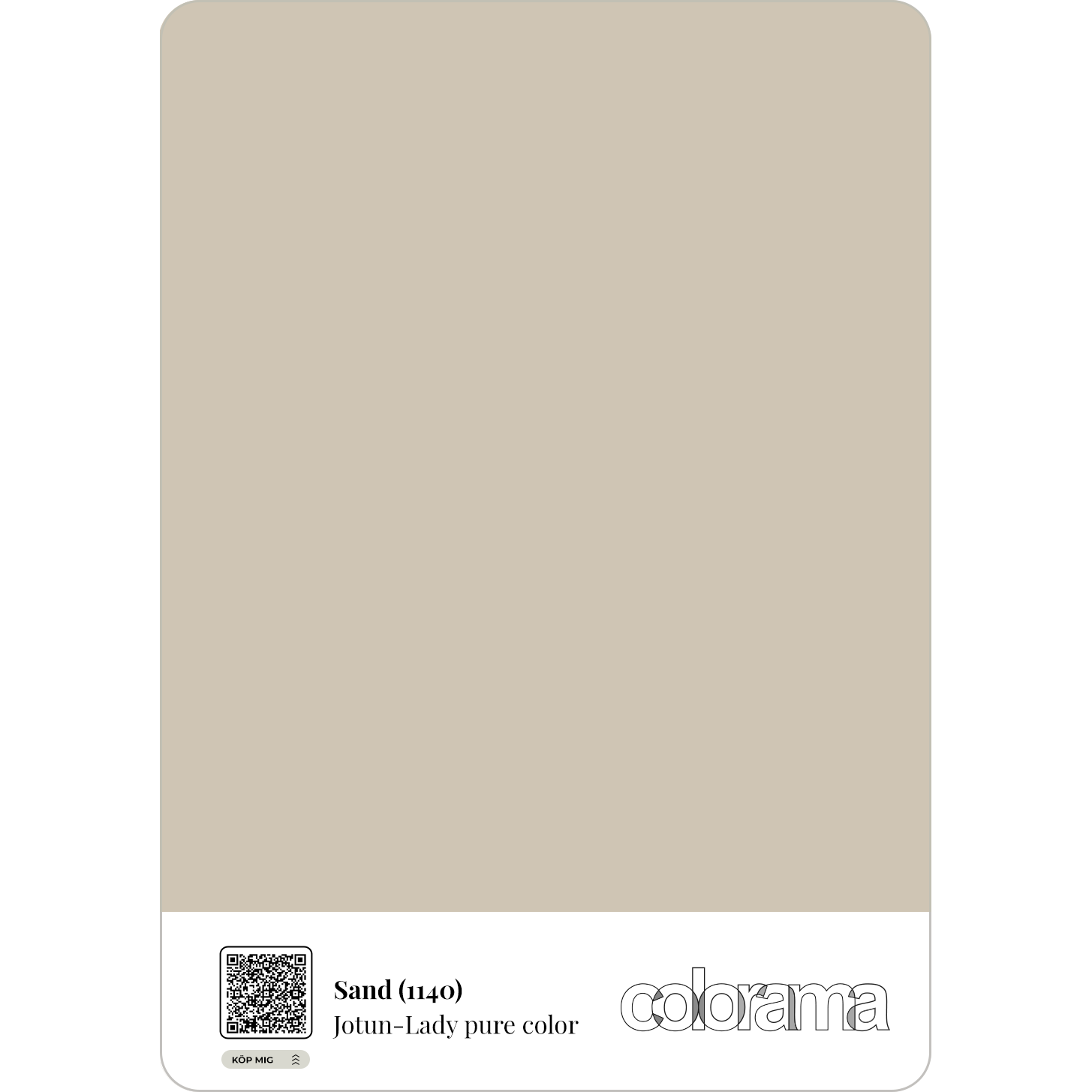 Jotun - Sand (1140) - Lady Pure Color - Färgprov - A4 | Colorama
