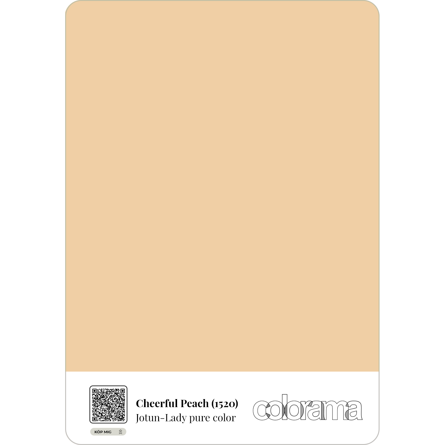 Jotun - Cheerful Peach (1520) - Lady Pure Color - Färgprov - A4 | Colorama