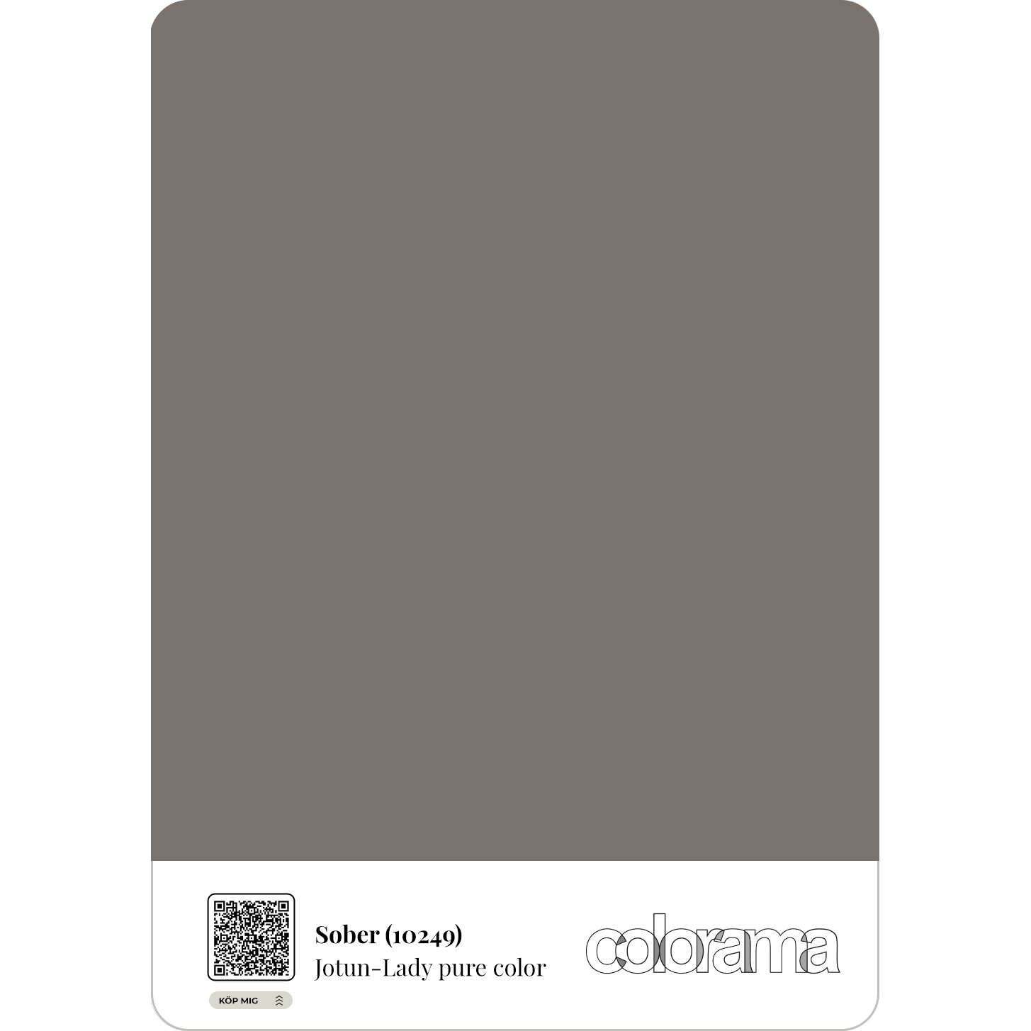 Jotun - Sober (10249) - Lady Pure Color - Färgprov - A4 | Colorama