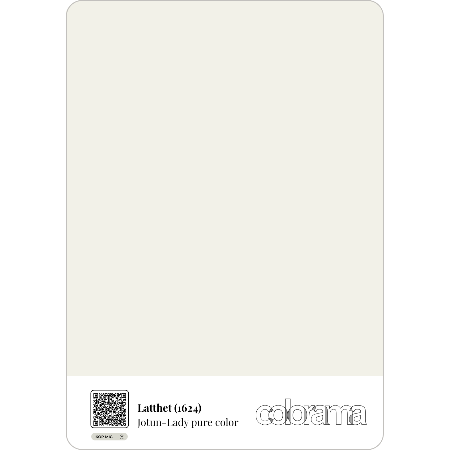 Jotun - Lätthet (1624) - Lady Pure Color - Färgprov - A4 | Colorama
