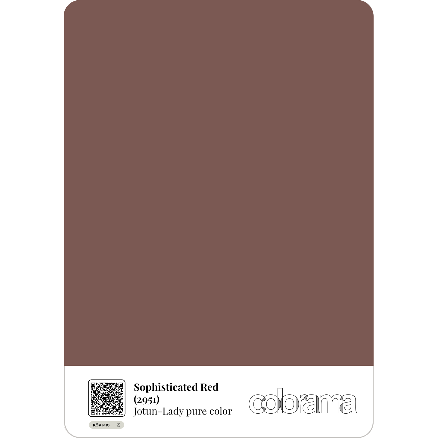 Jotun - Sophisticated Red (2951) - Lady Pure Color - Färgprov - A4 ...